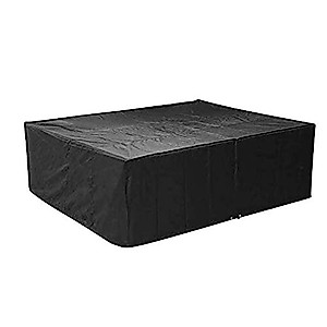QIAOH Garden Furniture Covers 140x104x36in, Patio Covers for Outdoor Furniture, Garden Table Cover Furniture Sets Waterproof Heavy Duty 420D Oxford Fabric, Outdoor Table Cover