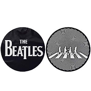 Classic Rock Icons Fabric Record Turntable 2 Slipmats Set (The Beatles Crossing)