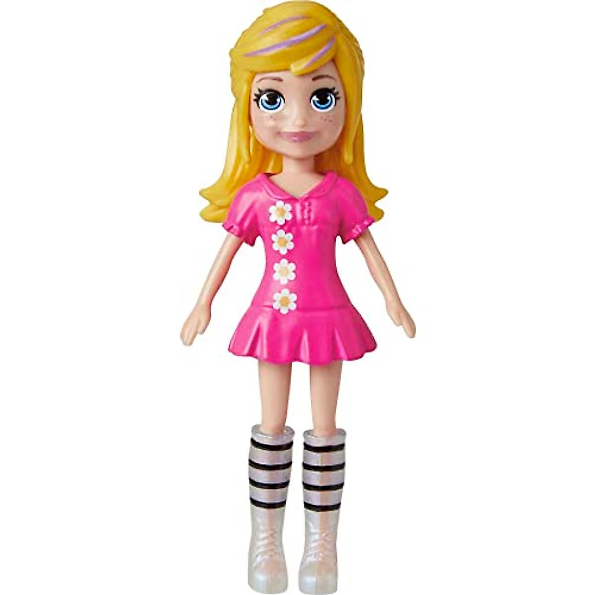 Polly Pocket Travel Toy with 3-inch Doll & 18 Accessories, Puppy & Flower-Themed Fashion Pack