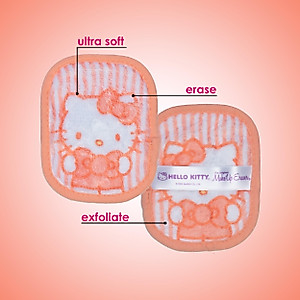 Makeup Eraser, 7-Day Set, Erase All Makeup with Just Water, Including Waterproof Mascara, Eyeliner, Foundation, Lipstick, and More! Hello Kitty, 7 ct.