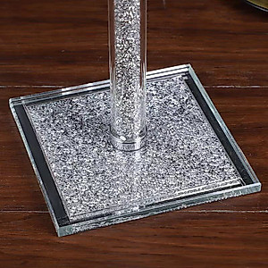 Kytree Crystal Wine Glass Holder, Stemware Rack/Rotate 6 Wine Glass Storage Holder Stand Air Drying Rack, Elegant Desktop Countertop Wine Glass Racks for Kitchen Storage, Bar, Cafe Decor