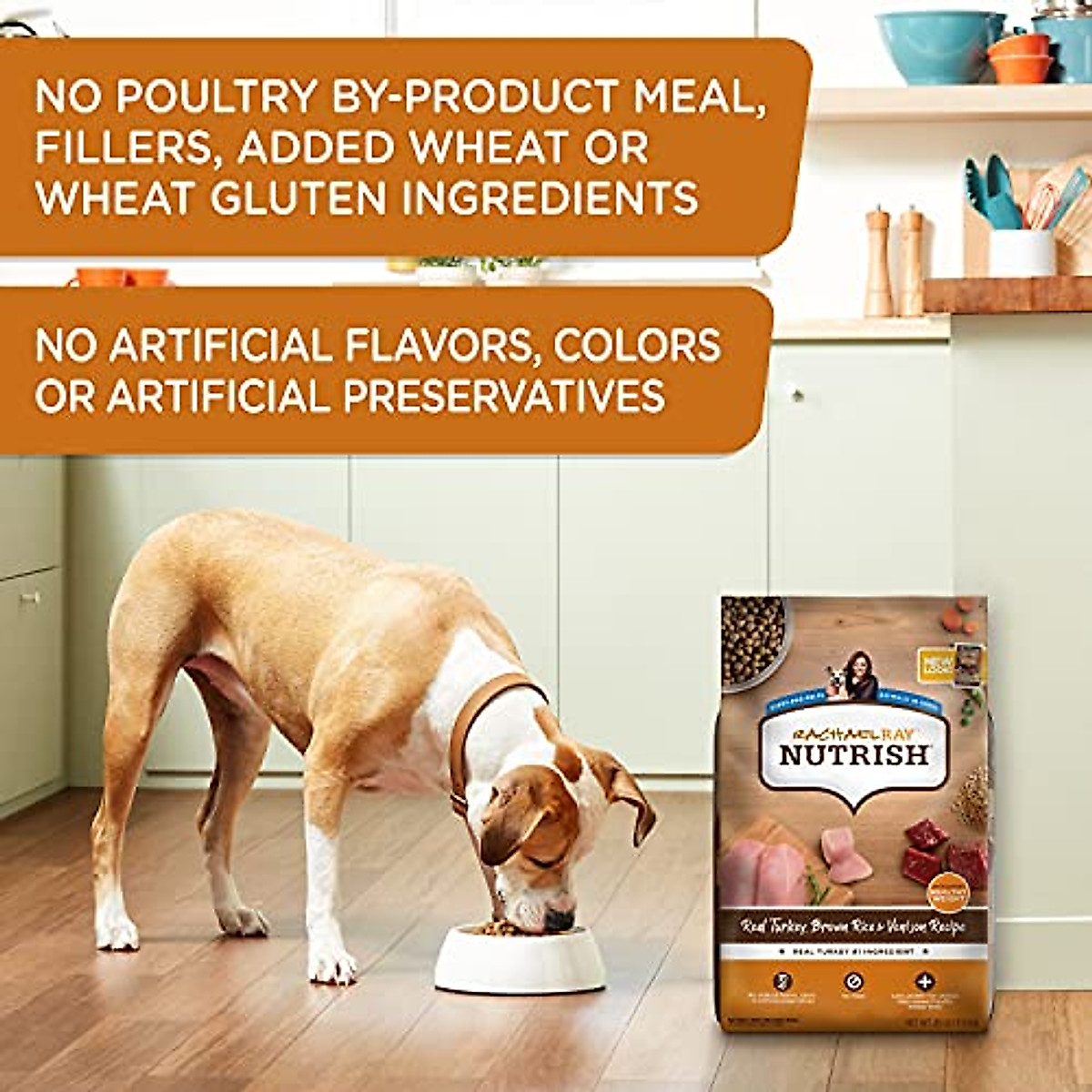 Rachael Ray Nutrish Dry Dog Food, Turkey, Brown Rice & Venison Recipe for Weight Management, 26 Pounds