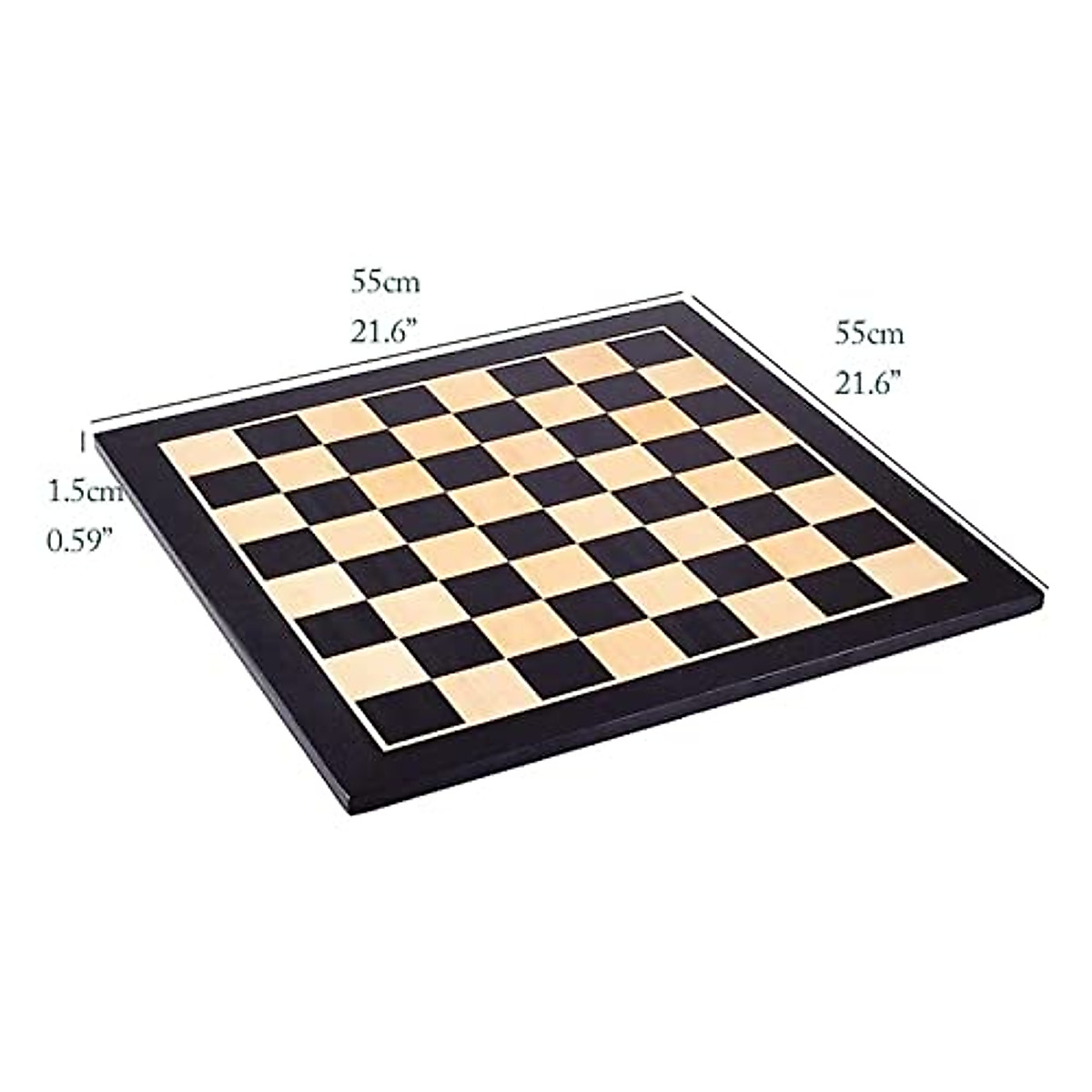 FBITE Portable Chess Set 21.6inch Wooden Chess Board,Chess Board Size Professional Tournament Chess Board Chess Table International Chess