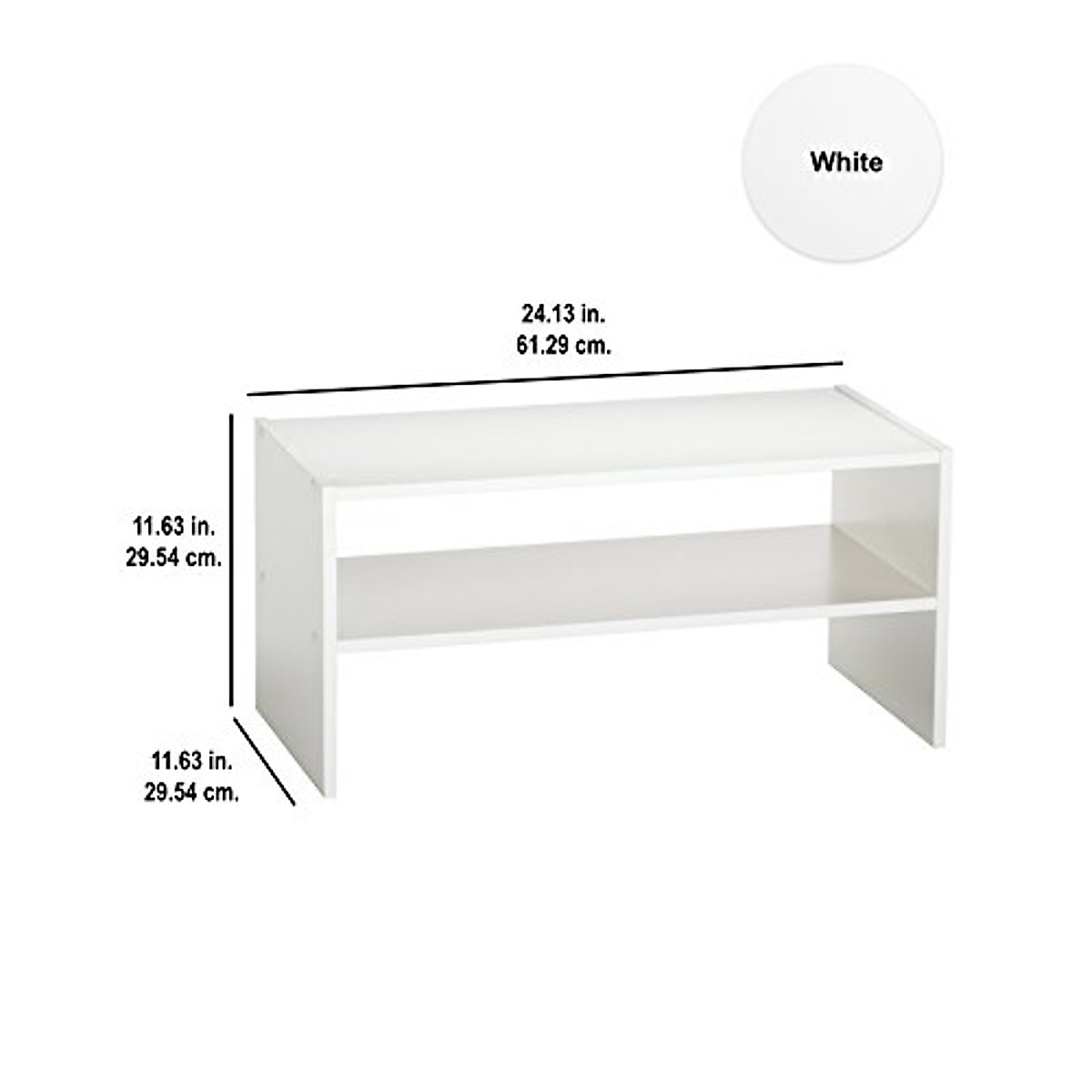 ClosetMaid 8993 Stackable 24-Inch Wide Horizontal Organizer, White