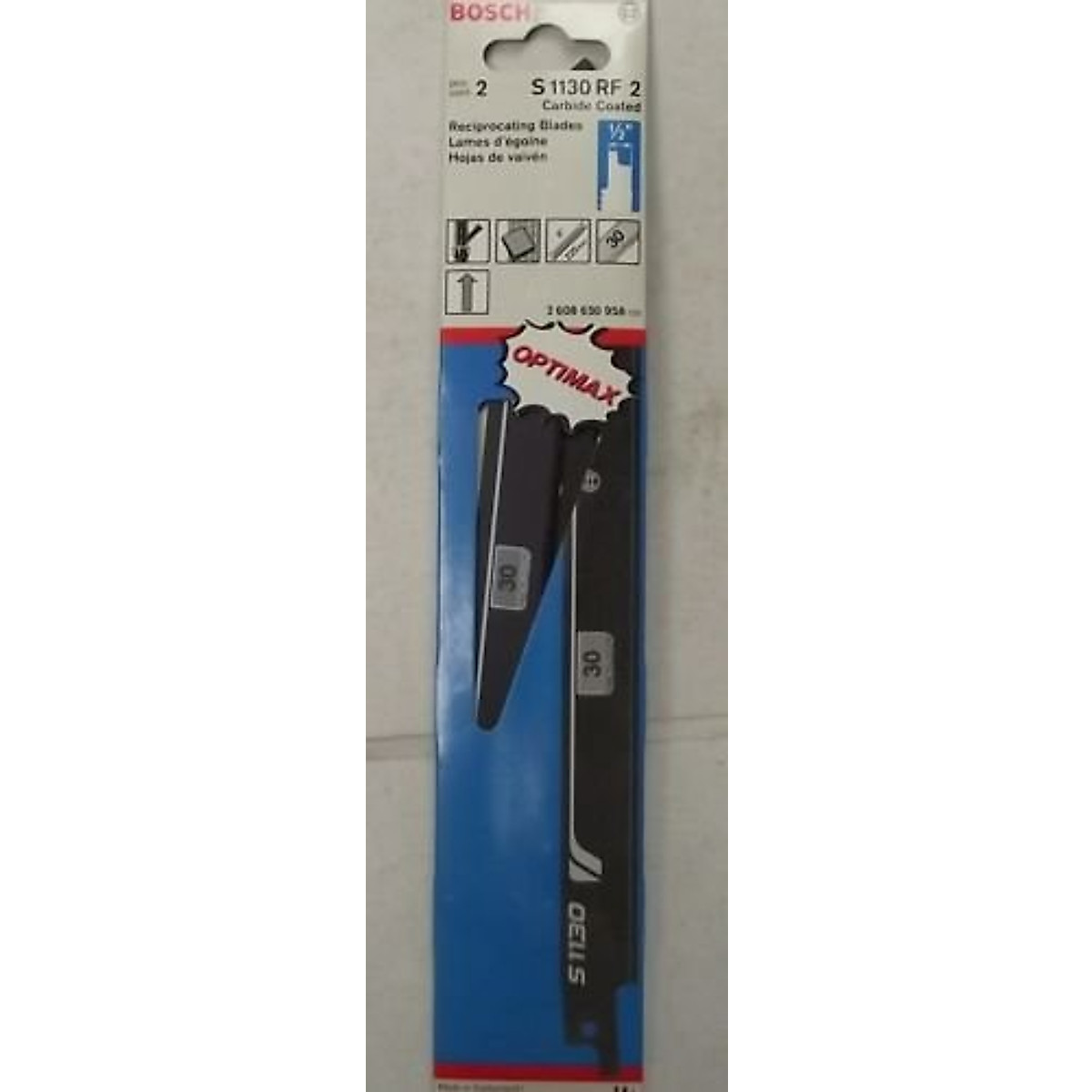 Bosch S1130 RF 2 9"Carbide Coated Cast Iron Fiberglass Recip Saw Blades 2pk