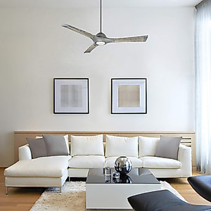 Woody Smart Indoor and Outdoor 3-Blade Ceiling Fan 72in Oil Rubbed Bronze/Dark Walnut with 3000K LED Light Kit and Remote Control works with Alexa, Google Assistant, Samsung Things, and iOS or Android App