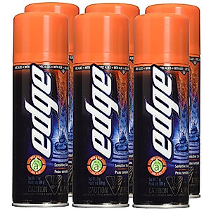 Edge Shave Gel for Men, Sensitive Skin with Aloe, 7 Ounce (Pack of 6) - Shaving Gel For Men That Moisturizes, Protects and Soothes To Help Reduce Skin Irritation