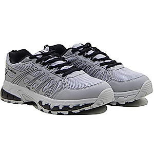 BomKinta Men's Breathable Walking Shoes Lace Up Gym Traning Sneakers Comfortable Non Slip Walking Shoes Athletic Shoes Zapatos Deportivos de Hombre White Size 12