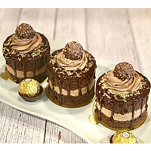 YYaaloa 3.15 Inch Mini Round Golden Cake Boards 50pcs Mousse Cupcake Base Paper Plates Circle Dessert Board (Gold 3inch 50pcs)