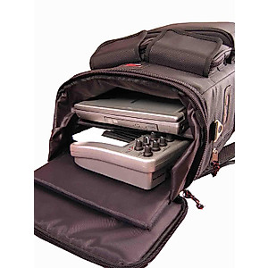 Gator Cases Lightweight Rolling Backpack Case with Pull Handle; Fits 25-Note Micro Controllers and Laptop (GK-LT25W),Black