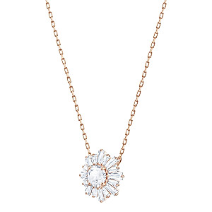 SWAROVSKI Sunshine Pendant Necklace, Rose Gold Tone Finish, Clear Crystals