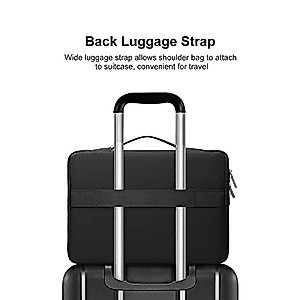 MOSISO 360 Protective Laptop Sleeve Bag Compatible with MacBook Air/Pro, 13-13.3 inch Notebook, Compatible with MacBook Pro 14 inch 2023-2021 A2779 M2 A2442 M1 with 2 Same Front Pockets&Belt, Black