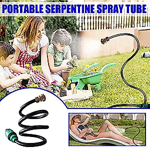 Flex Cobra Mist Stand,Water Mister Stand for Outside Patio,Outdoor Mist Sprinklers Hose Cooling System,Garden Plants Hummingbird Pool Greenhouse Backyard Personal Portable Misting (2m/78.74inches)