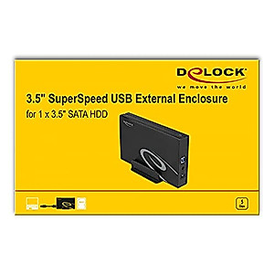 Delock External Enclosure for 3.5 inch SATA HDD with SuperSpeed USB 10 Gbps