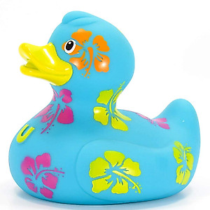 Hawaiian Rubber Duck by Bud Ducks | Elegant Gift Ready Packaging - "Aloha" | Child Safe | Collectable