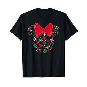 Disney Minnie Mouse Icon Holiday Snowflakes T-Shirt
