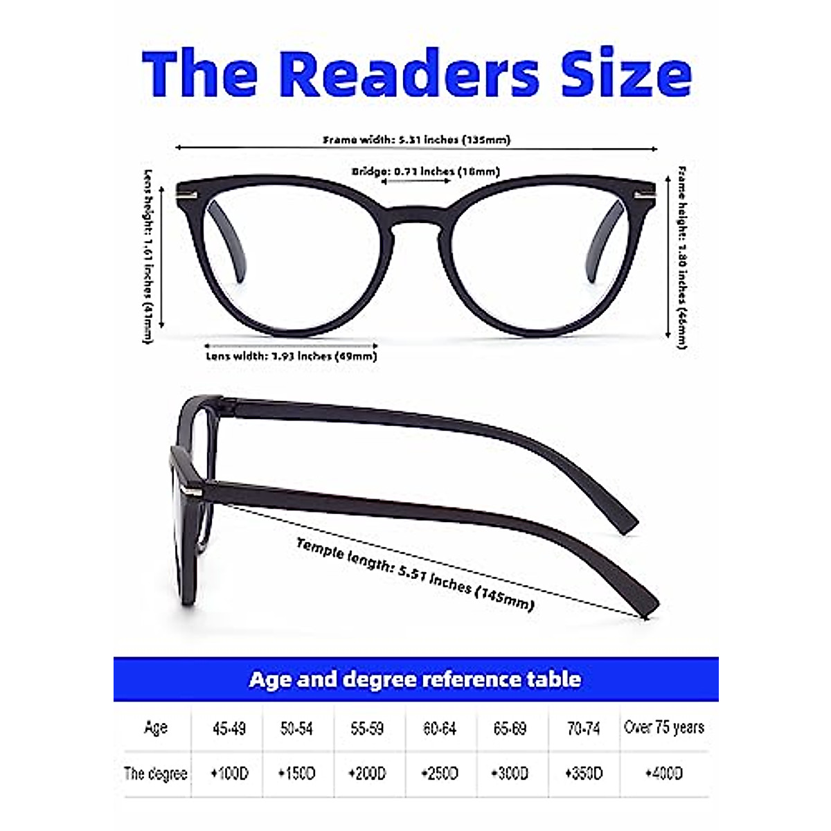 Autojouls 5-Pack Women's Blue Light Blocking Reading Glasses, Lightweight Spring Hinge Readers Comfortable Wearing (5 Mix 1.5 x)