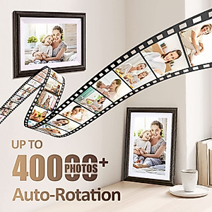 WiFi Digital Picture Frame, Pastigio 10.1" HD Wooden Digital Photo Frame with Delicate LCD Display, 16GB Storage, Auto-Rotate, Instant Share Photos and Videos via App, Email, Cloud from Anywhere