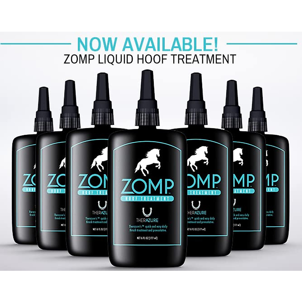 Therazure Zomp Liquid Hoof Thrush and White Line Treatment for Horses: Effective for Thrush Relief and Prevention on All Hooved Animals