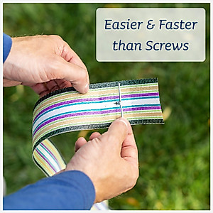 Lawn Chair USA Chair Replacement Lawn Chair Webbing - Webbing for Lawn Chairs. UV-Resistant Straps Made with Durable Polypropylene. Chair Webbing Kit (3" x 50', Sea Island Blue)