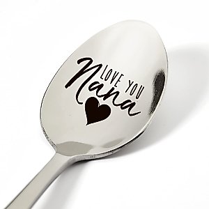 Nana Gifts from Grandkids Grandchildren Grandson, Love You Nana Spoon Engraved Stainless Steel, Coffee Tea Lovers Gifts for Women Nana, Best Birthday Valentine Mother's Day Christmas Gift