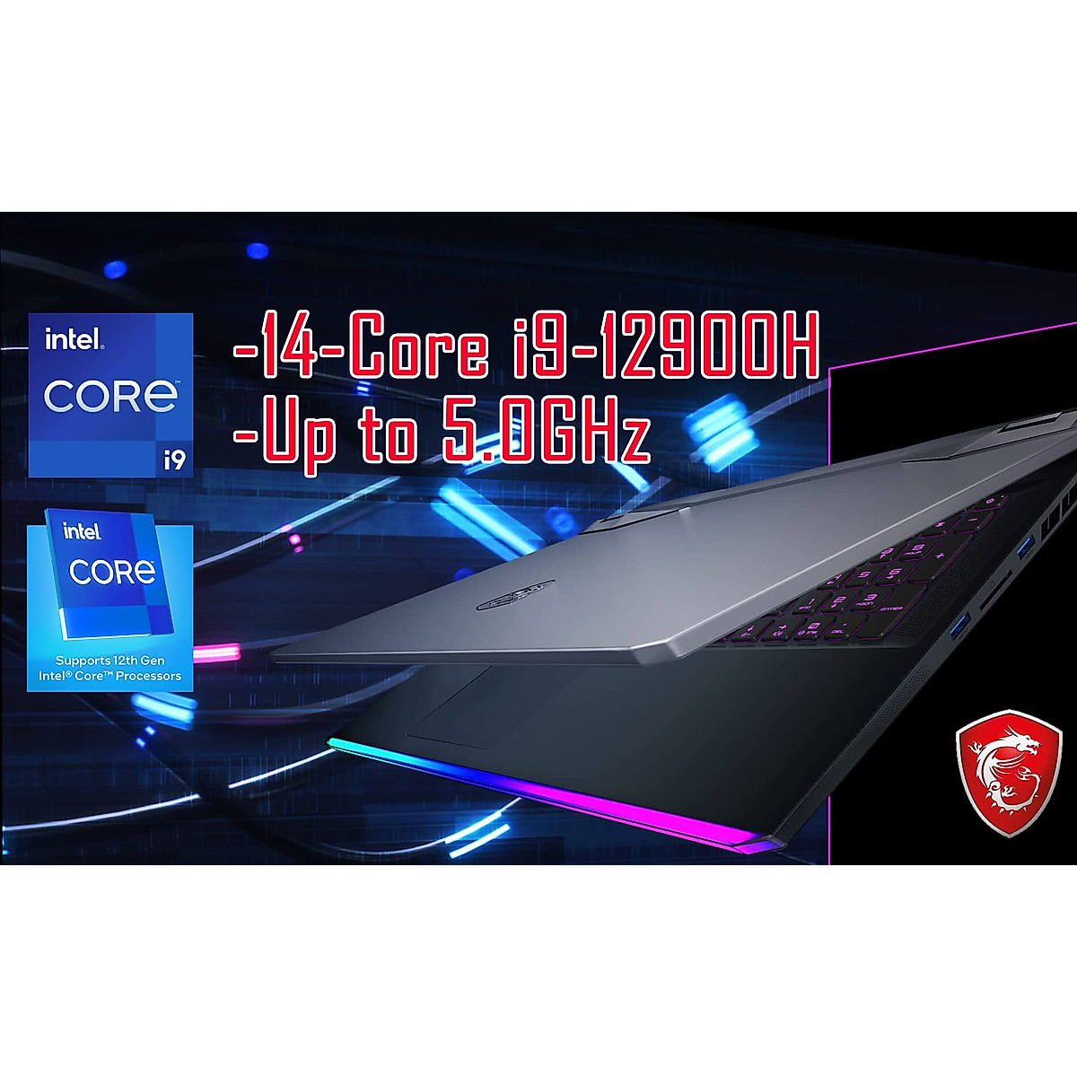 MSI GE76 Raider 2023 17.3" 144 Hz FHD Gaming Laptop Intel 14Cores i9-12900H 64GB DDR5 4TB NVMe SSD NVIDIA GeForce RTX3060 6GB HDMI RJ45 Thunberbolt4 Backlit DTS RGB Windows 11 w/HDMI