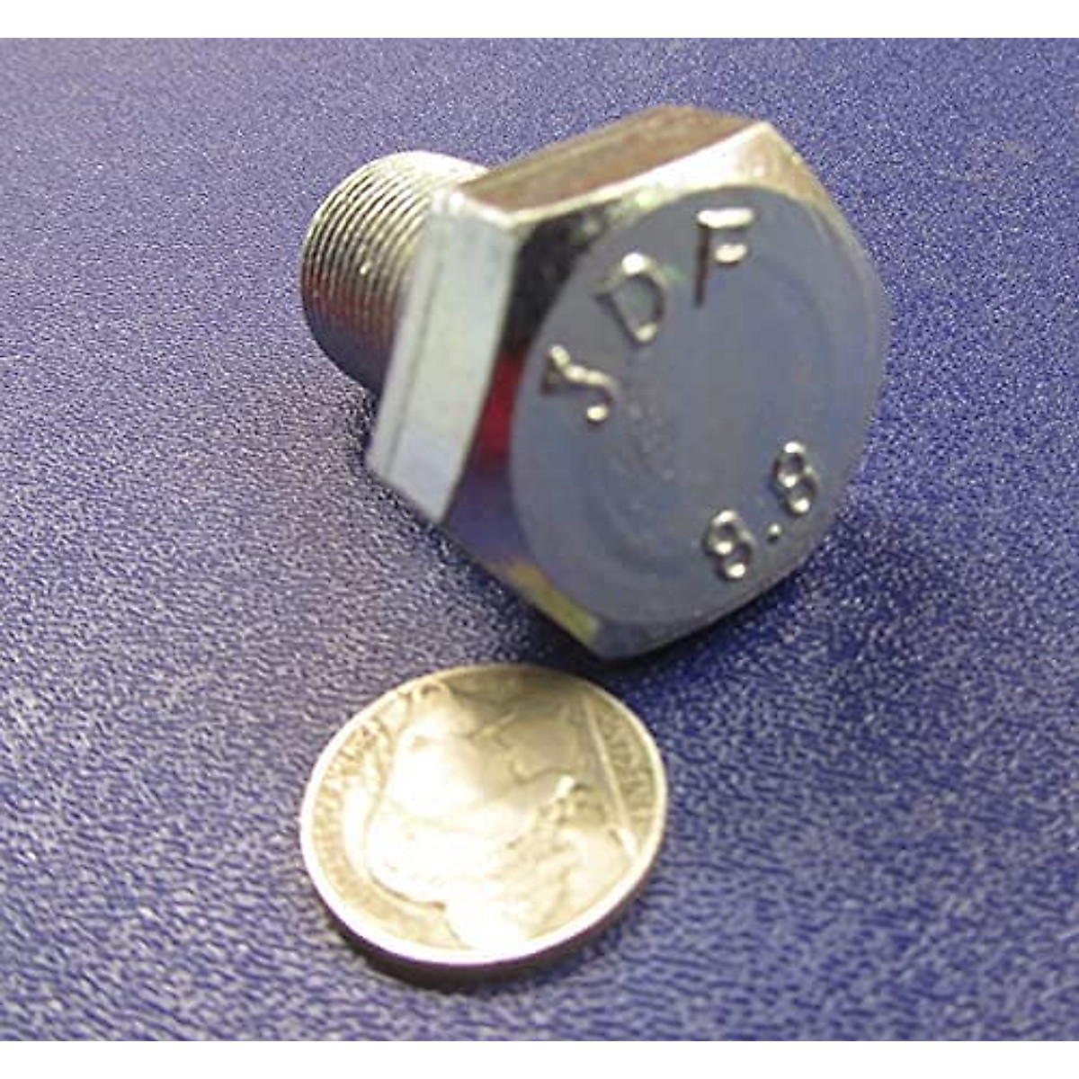 Class 8.8 Zinc Plated Steel Hex Head Bolts FT M20 x 1.5 mm x 30 mm Long 4 pcs., Silver