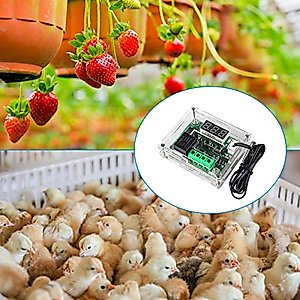 6pcs W1209 12V DC Digital Temperature Controller Board with Case Micro Digital Thermostat -50-110°C Electronic Temperature Temp Control Module Switch with 10A One-Channel Relay and Waterproof Blue