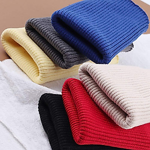 Tong Gu Tubular Knit Rib Cuff 39" x 2.8" Ribbed Trims Fabric for Sweater Jacket Coat Sewing DIY (Light Gray, 39“ x 2.8")