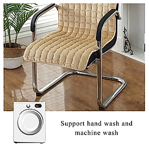 HUALEMEI Comfort Plush Seat Cushion,One-Piece Non Slip Chair Pads with Ties,Washable Gaming Chair Back Rest Cushion for Home Office Chair-K 40x85cm(16x33inch)