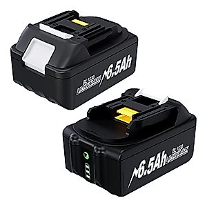 Bonacell Upgraded 6.5Ah 18V Replacement for Makita 18V Battery Compatible with Makita 18 Volt Battery BL1860 BL1850 BL1840 BL1830 BL1820 BL1815B LXT400 Cordless Power Tools 2Packs