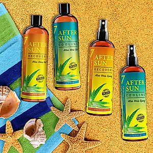 Seven Minerals NEW After Sun Solar Recovery Spray with Aloe Vera - For Skin & Face with Instant Sunburn Relief. Unlike Regular Aftersun Spray With Mango & Chamomile (12 Oz)