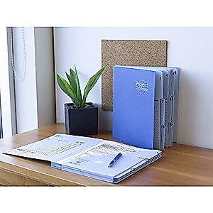 Smead Project Organizer, 10 Pockets, Closed Sides, Preprinted Templates, Reinforced Tabs, Letter Size, Navy/Lake Blue (89200)
