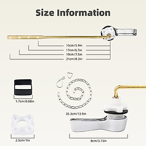iFealClear Universal Metal Toilet Handle Replacement Kit, Front Mount Toilet Flush Handle Replacement Compatible with Kohler, American Standard, TOTO, Mansfield, Solid Brass, Chrome