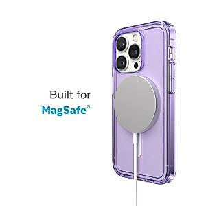 Speck Clear iPhone 14 Pro Max Case - Slim, Built for MagSafe, Scratch Resistant & Drop Protection Clear Phone Case - Anti-Yellowing - 6.7" iPhone 14 Pro Max Case - Amethyst Purple GemShell