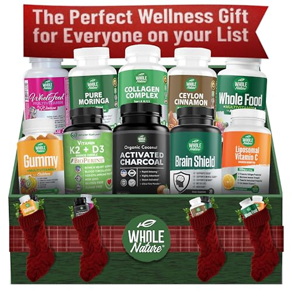 Whole Nature Brain Booster Nootropics - Brain Shield with Ginkgo Biloba, Alpha GPC and Bacopa Monnieri, Vitamin B12, B3 - Support Focus, Memory & Clarity, Energy & Stress Relief. (1)
