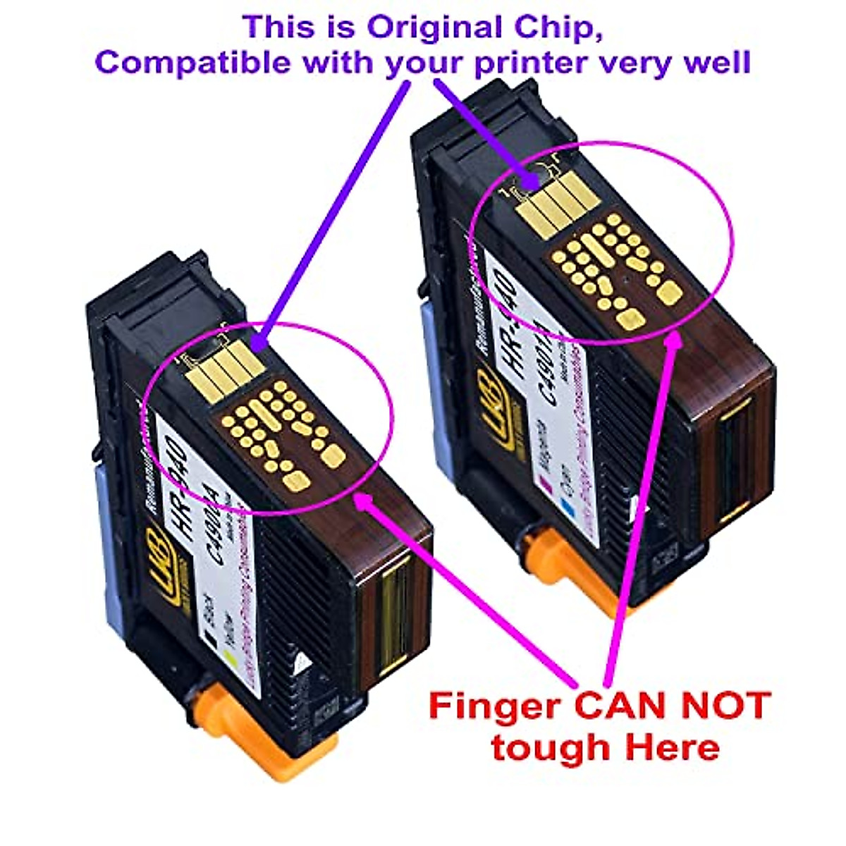 LKB Remanufactured HP940 Printhead C4900A C4901A and 1 Set 940 940XL Ink Cartridge with chip Never Used Replacement for HP Officejet (2PK Printhead and 1 Set Ink Cartridge)-USA