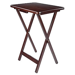 Winsome Wood Snack Table, Antique Walnut Finish, Set of 4