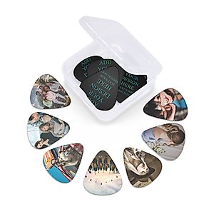 12 PCS Custom Guitar Picks Personalized Your Own Image Text Photo Guitar Plectrums Comfortable Feel Picks for Bass Electric Acoustic Guitars Ukulele Includes 0.46mm 0.71mm 0.96mm