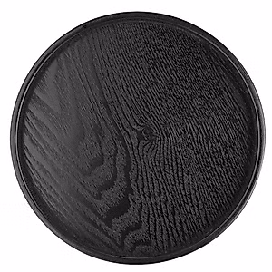 Wooden Serving Tray, Wood Tea Tray, Round Shape Wood Tea Coffee Snack Food Meals Serving Plate Restaurant Trays 21cm/24cm/27cm/30cm(21cm)