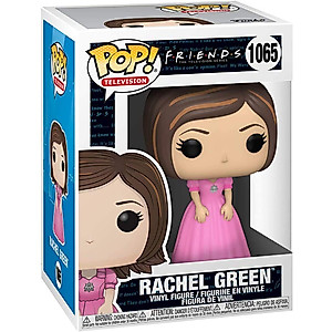 POP TV: Friends - Rachel Green in Pink Dress Funko Vinyl Figure (Bundled with Compatible Box Protector Case), Multicolored, 3.75 inches