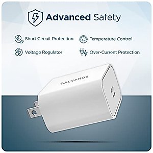 (3 Pack) Galvanox Type-C iPhone Charger (20W) USB-C Cube, Wall Adapter Block for Fast Charging iPhone 11/12/13/14 Pro/Max Models Plus Samsung Devices (2021 Upgraded V2)