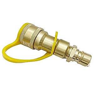 MENSI 1/2" QDD LP Natural Propane Gas Quick Connect Disconnect Connector and Male Insert Plug Solid Brass Male NPT Quick-Release Fitting Connector