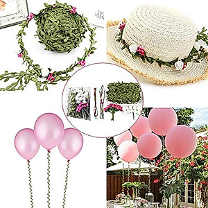 HECATY 132 Ft Leaf Ribbon, Artificial Eucalyptus Garland Vines Leaves String,Decorative Jungle Botanical Greenery for Baby Shower Home Wedding Party Balloon Wreaths DIY Craft