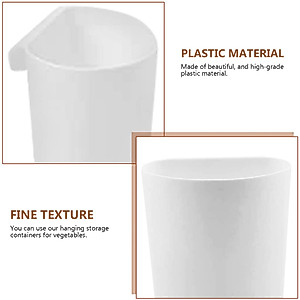 BESTonZON Utility Cart Hanging Cup 4pcs Hanging Cup Holder Rolling Cart Accessories Hanging Bins Pencil Holder Storage Containers Cup Hanging Buckets Makeup Organizers for Craft Supplies