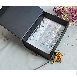 BPFY 2 Pack 14oz Hawaiian Tiki Glasses for Cocktails, Lemonade, Ice Tea, Mixed Drinks, Modern Bar Tiki Cups Tiki Mugs, Cocktails Glasses Gift Sets