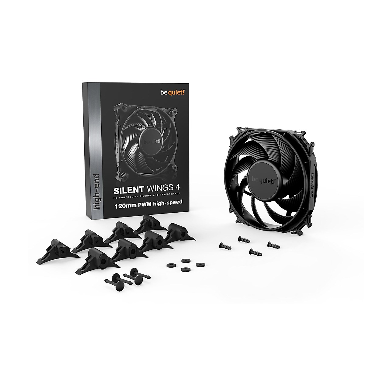 be quiet! Silent Wings 4 120mm PWM High Speed 2500 RPM Premium Low Noise Cooling Fan | 4-Pin | BL094