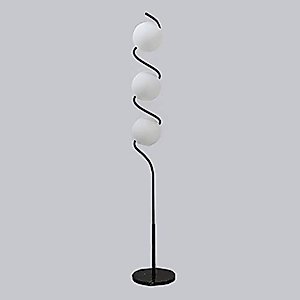 Floor lamp Floor Lamp Simple Modern American Living Room Floor Light Vertical Light Eye Sofa Bedroom Glass Table Lamp Floor Light (Color : Black)