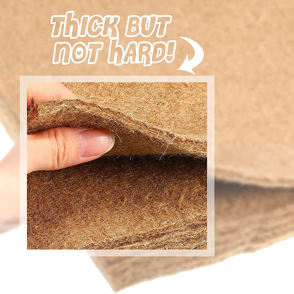 Aoriher 24 Pack Natural Hemp Chicken Nesting Pads Reusable Hens Nest Bedding Mats Chicken Nesting Box Liners for Hen Laying Eggs, Coop Pet Garden Lawn Indoor Outdoor, 11.8 x 11.8 Inches