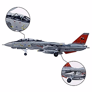 HANGHANG 1/100 Scale F-14 Tomcat Fighter Attack Plane Metal Fighter Military Model Fairchild Republic Diecast Plane Model for Commemorate Collection or Gift